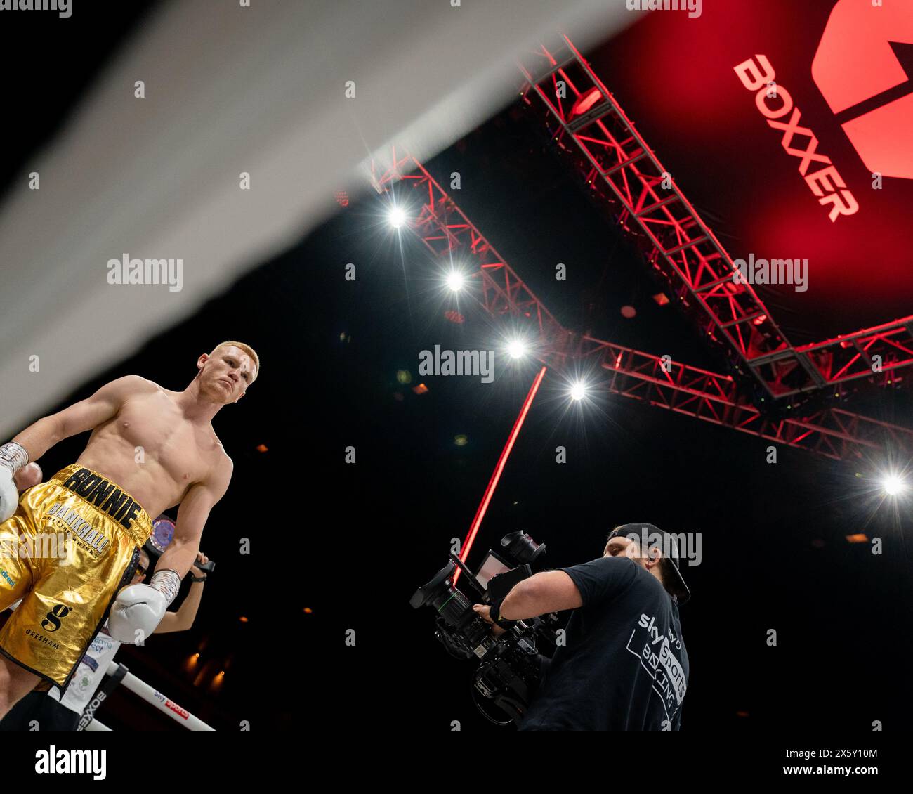 CARDIFF, UK. 11th May, 2024. Mark Jeffers v Darren Johnstone boxing ...