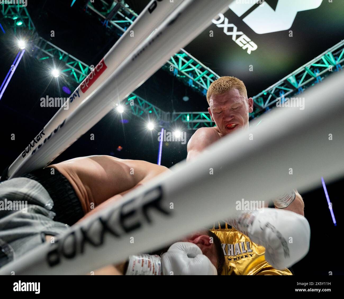 CARDIFF, UK. 11th May, 2024. Mark Jeffers v Darren Johnstone boxing ...