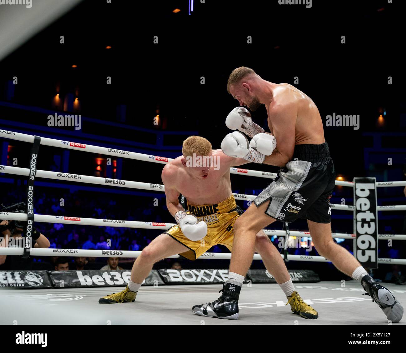 CARDIFF, UK. 11th May, 2024. Mark Jeffers v Darren Johnstone boxing ...