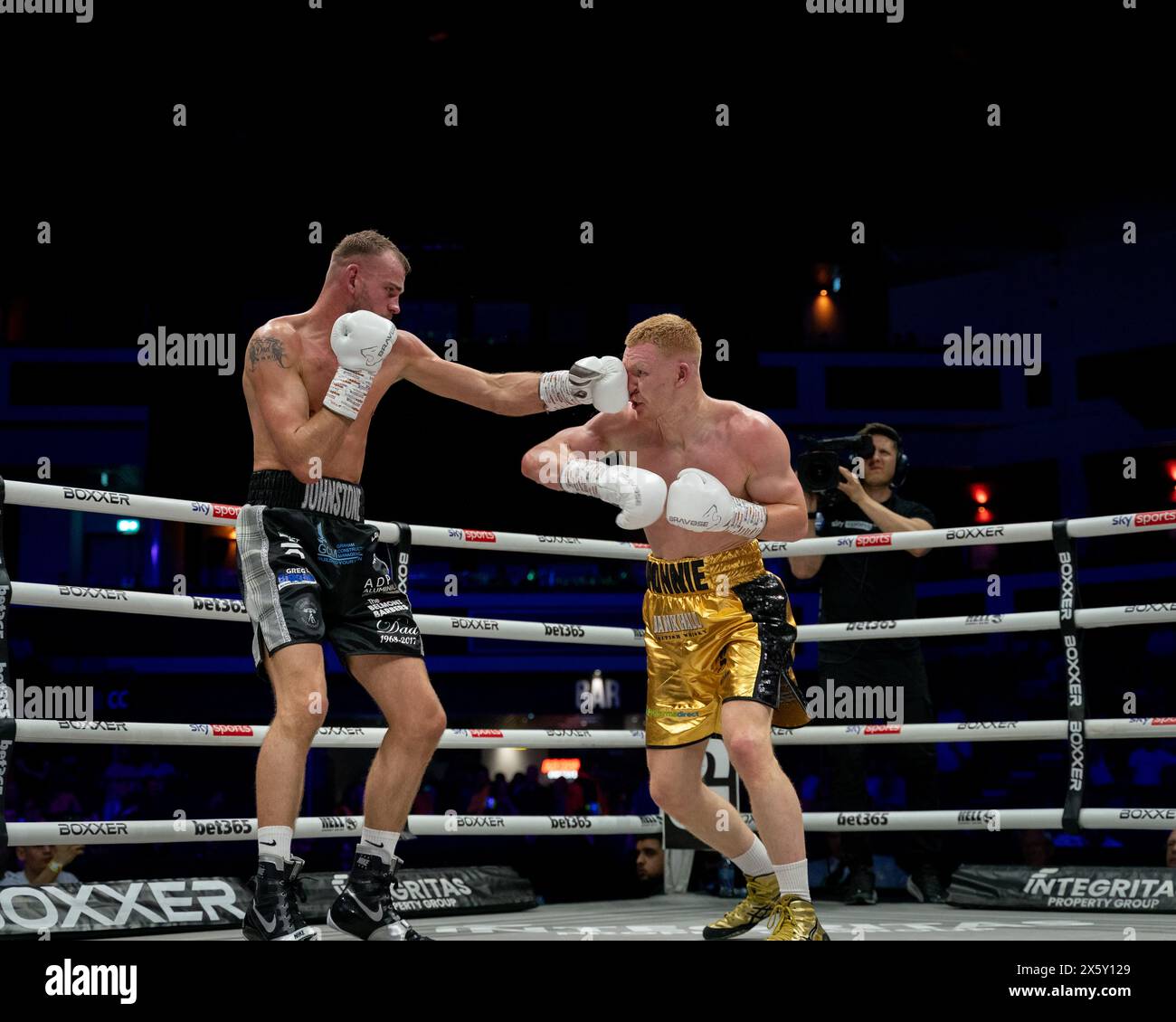 CARDIFF, UK. 11th May, 2024. Mark Jeffers v Darren Johnstone boxing ...