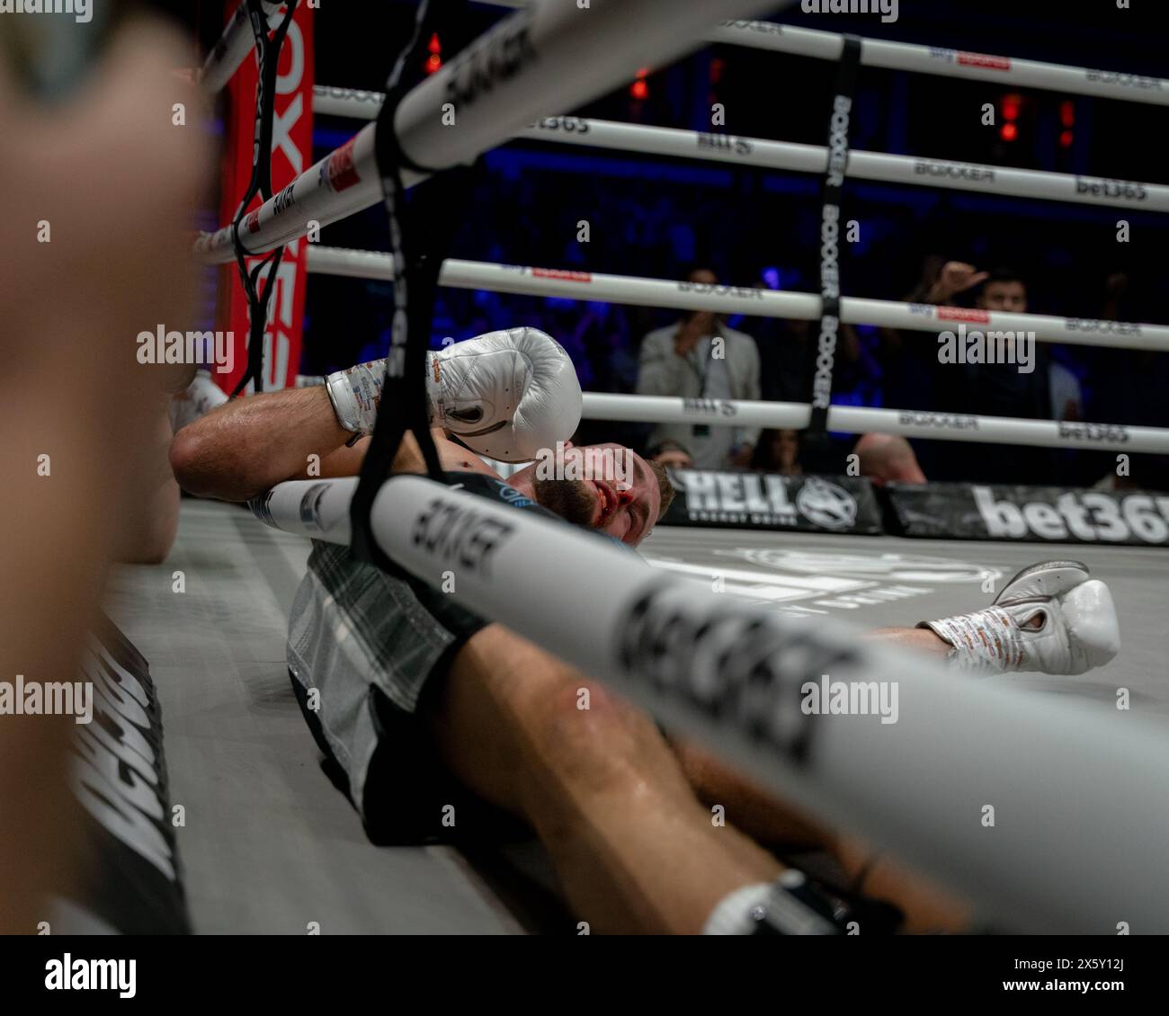 CARDIFF, UK. 11th May, 2024. Mark Jeffers v Darren Johnstone boxing ...