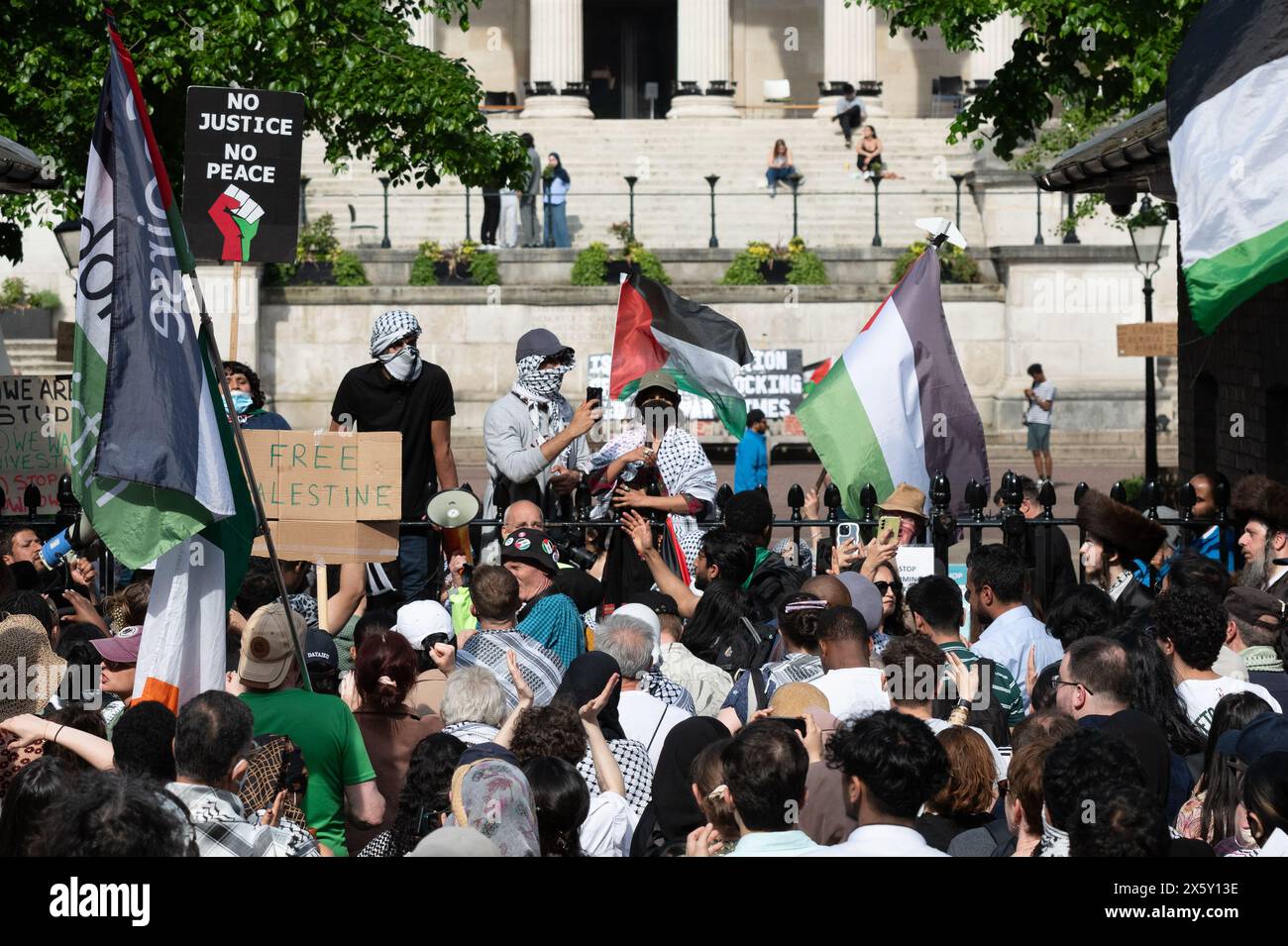 London, UK. 11 May, 2024. Palestine supporters rally in solidarity with ...