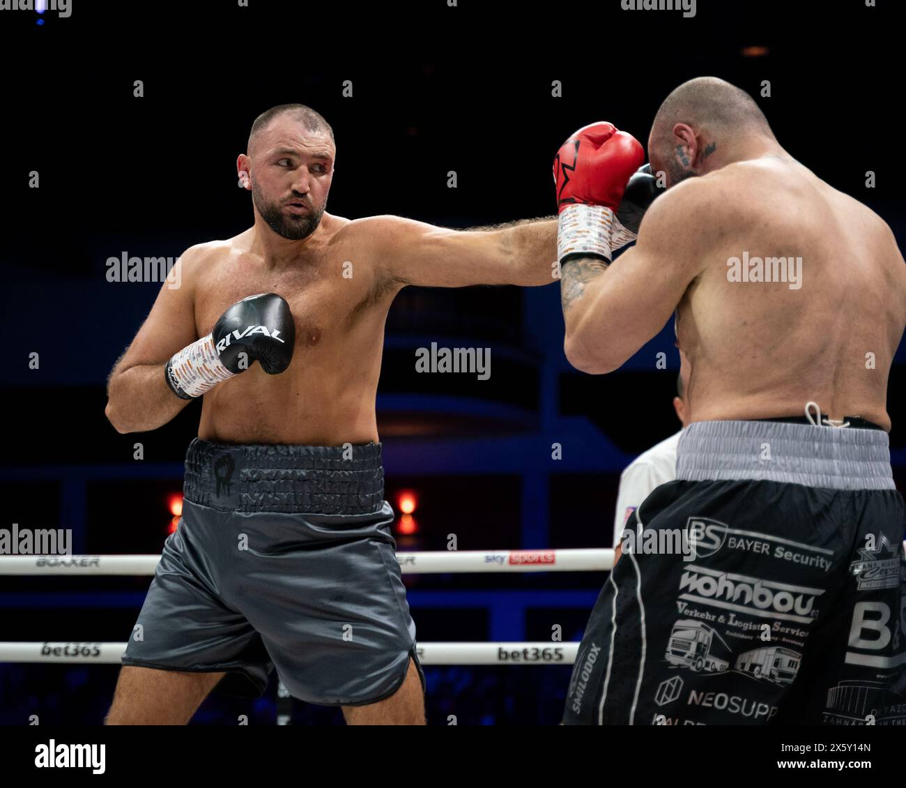 CARDIFF, UK. 11th May, 2024. Hughie Fury v Patrick Korte boxing match ...