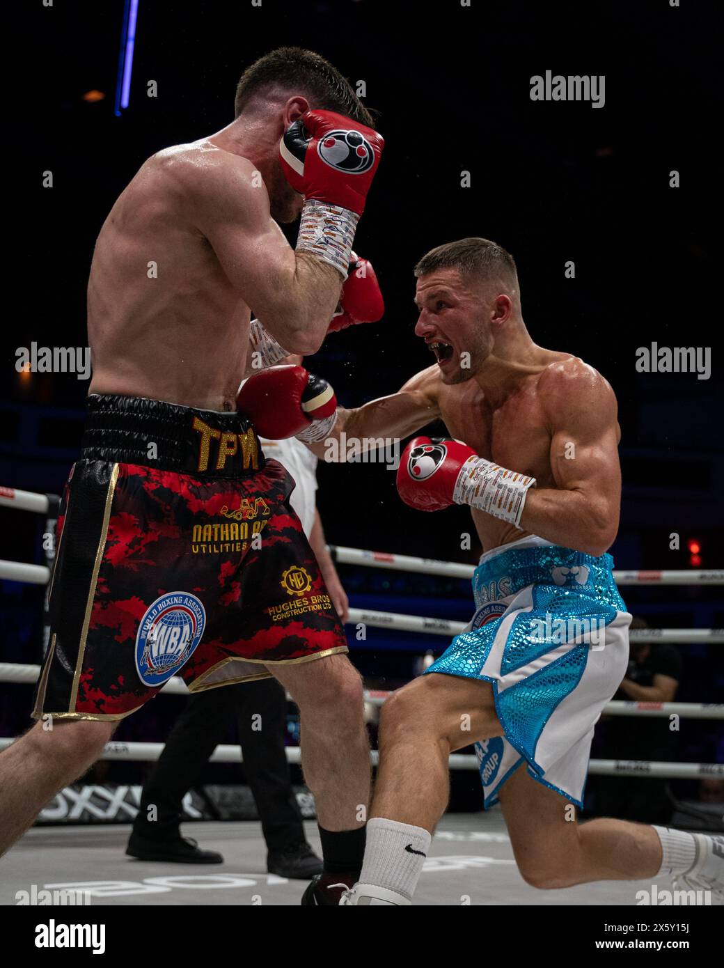 CARDIFF, UK. 11th May, 2024. Rhys Edwards v Thomas Patrick Ward boxing ...