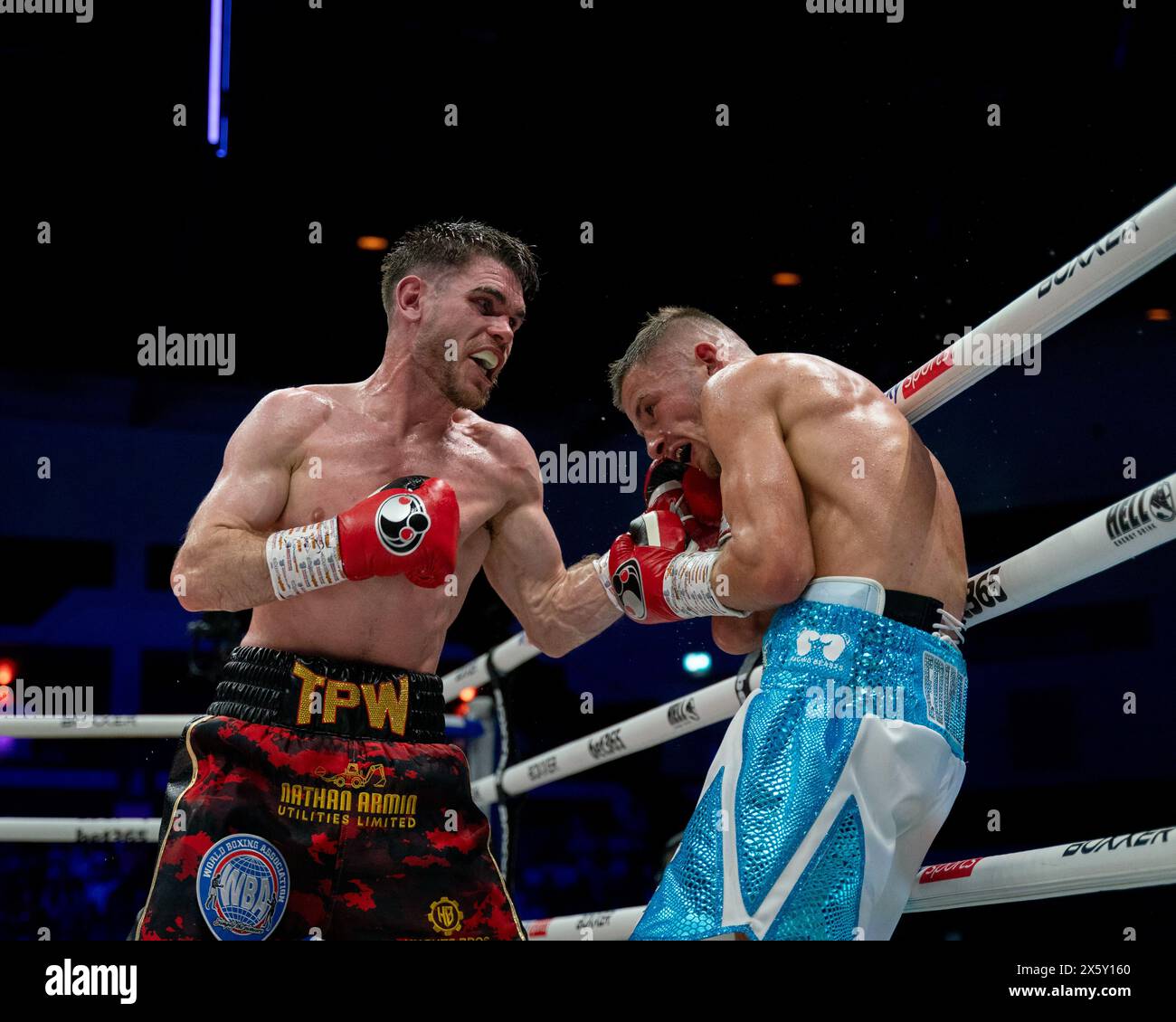 CARDIFF, UK. 11th May, 2024. Rhys Edwards v Thomas Patrick Ward boxing ...