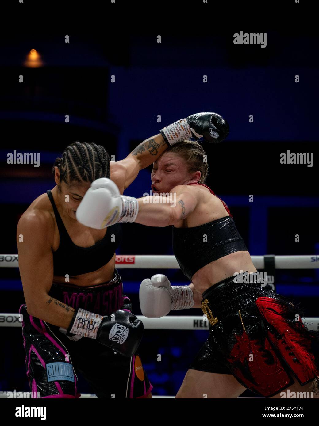CARDIFF, UK. 11th May, 2024. Jessica McCaskill v Lauren Price MBE boxing match fight for the WBA ...