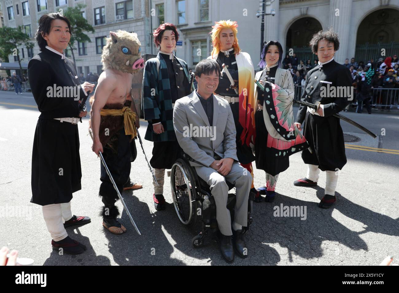 New York, USA - May 11, 2024: Demon Slayer, Grand Marshal Shingo ...