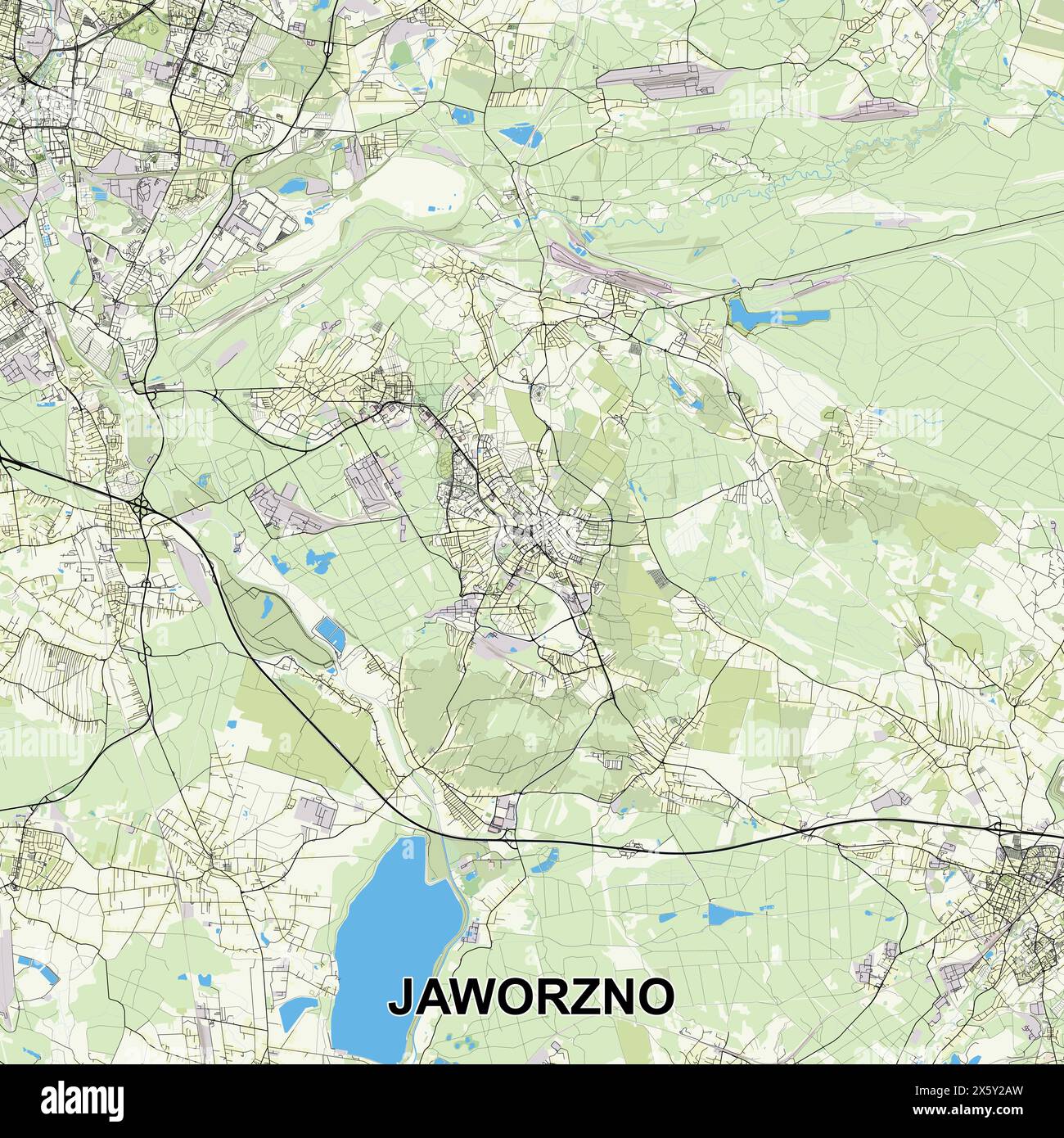 Jaworzno, Poland map poster art Stock Vector Image & Art - Alamy
