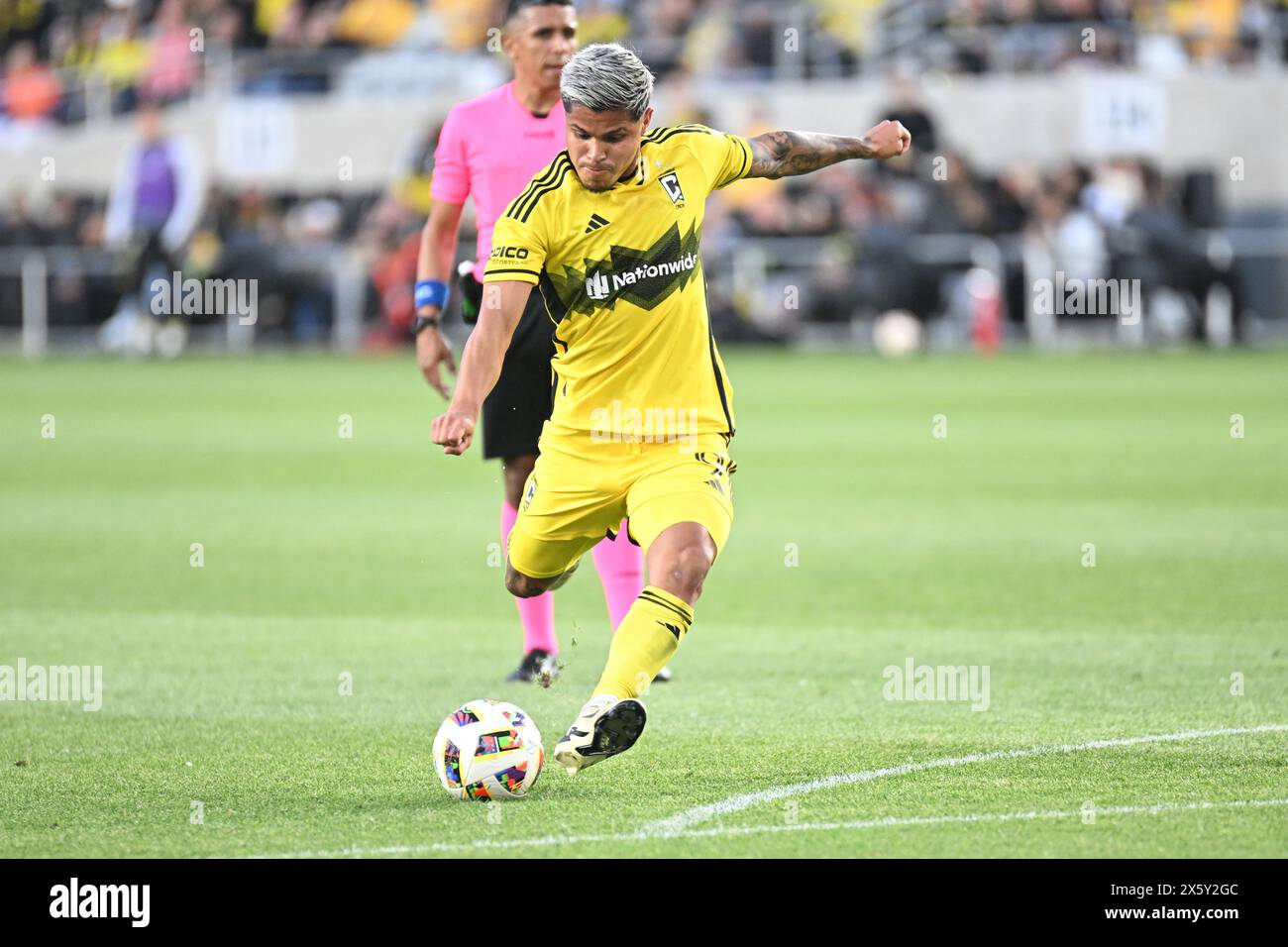 May 11, 2024: Columbus Crew forward Cucho HernÃ¡ndez (9) takes the ...