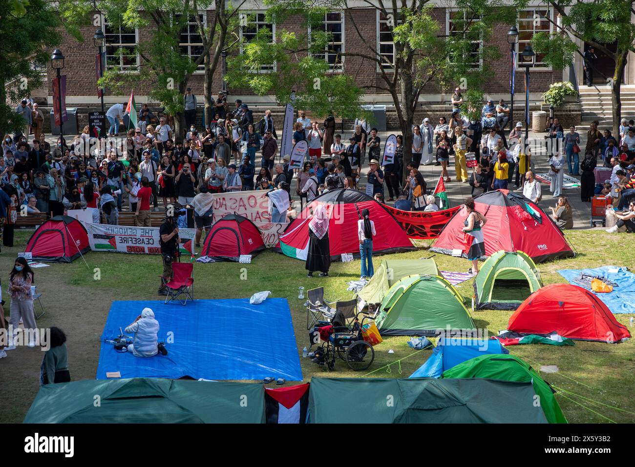 London, UK. 11th May, 2024. Protesters listen to speeches in front of ...