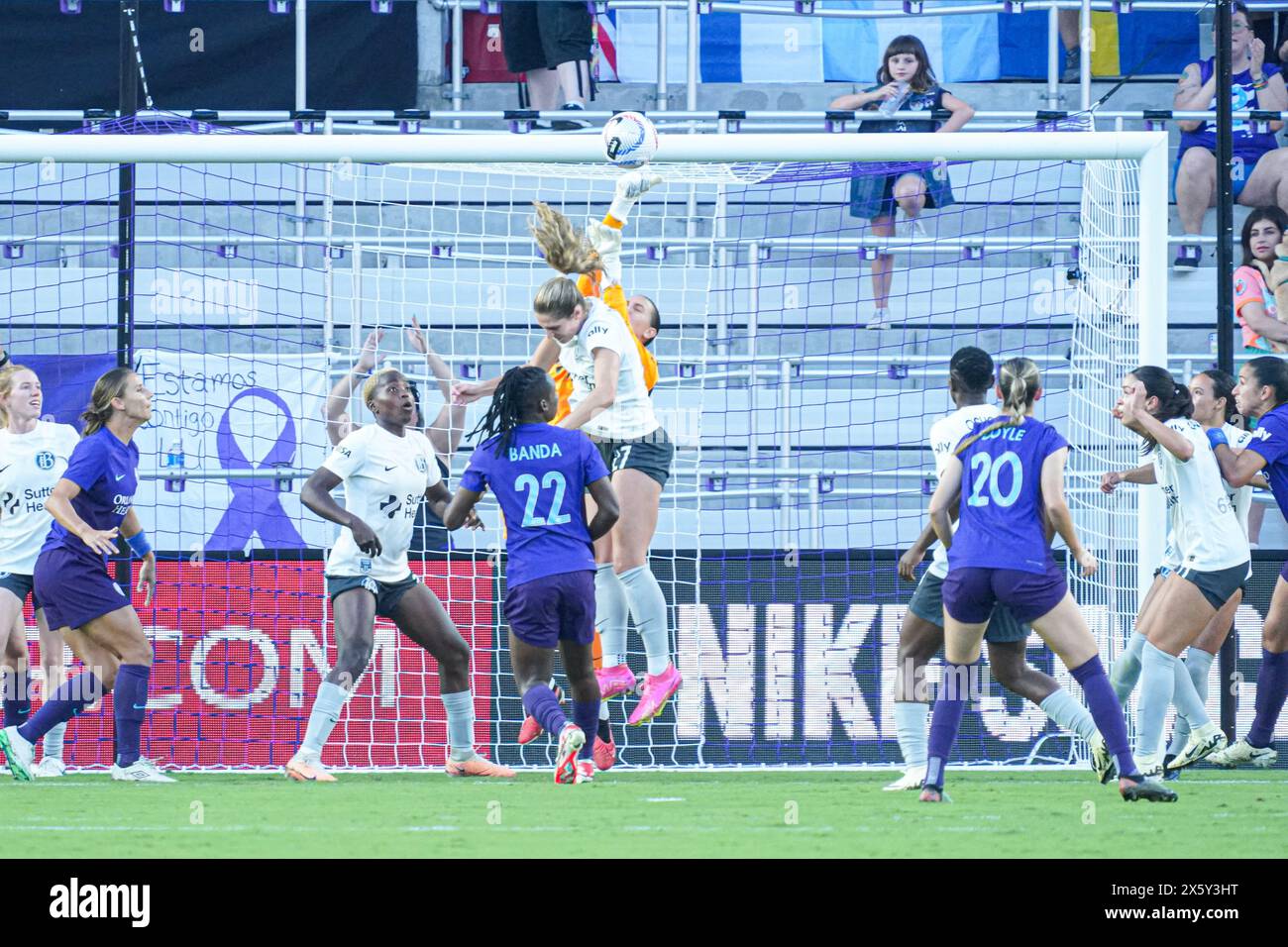 Orlando, Florida, USA, May 11, 2024, Bay FC goalkeeper Katelyn Rowland ...