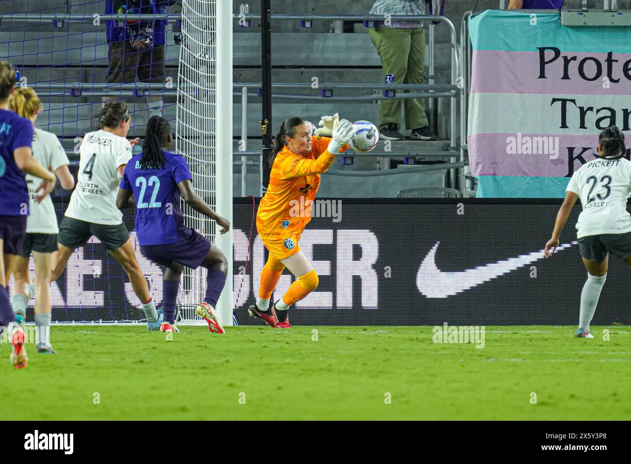 Orlando, Florida, USA, May 11, 2024, Bay FC goalkeeper Katelyn Rowland ...
