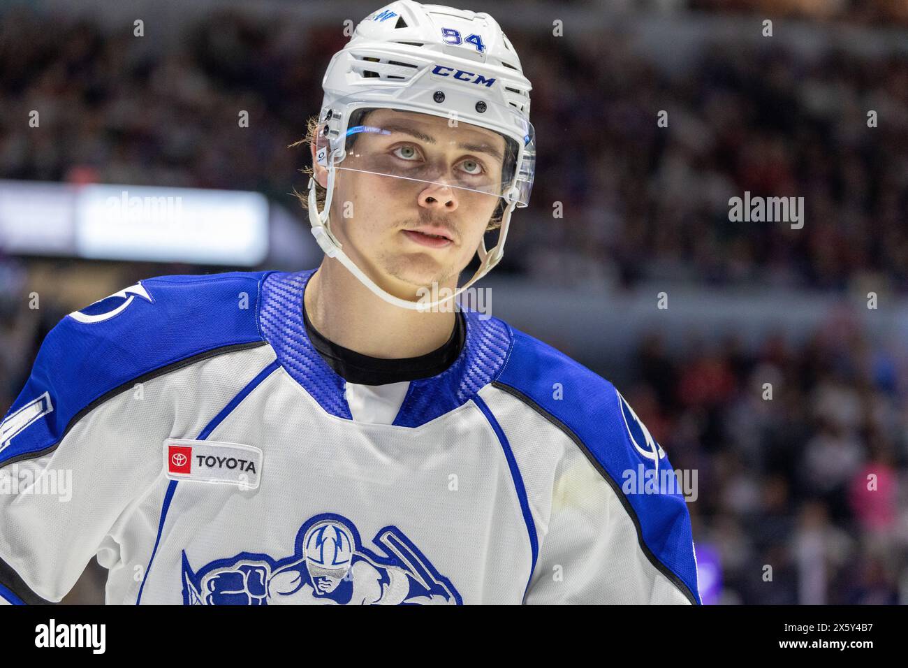 May 10th, 2024: Syracuse Crunch defenseman Emil Lilleberg (84) skates ...