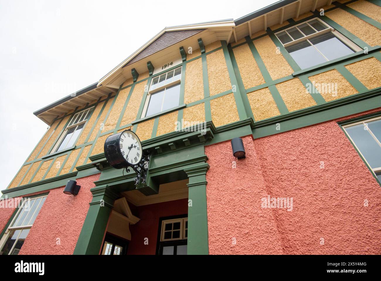Old Post Office Building in Akaroa - New Zealand Stock Photo - Alamy