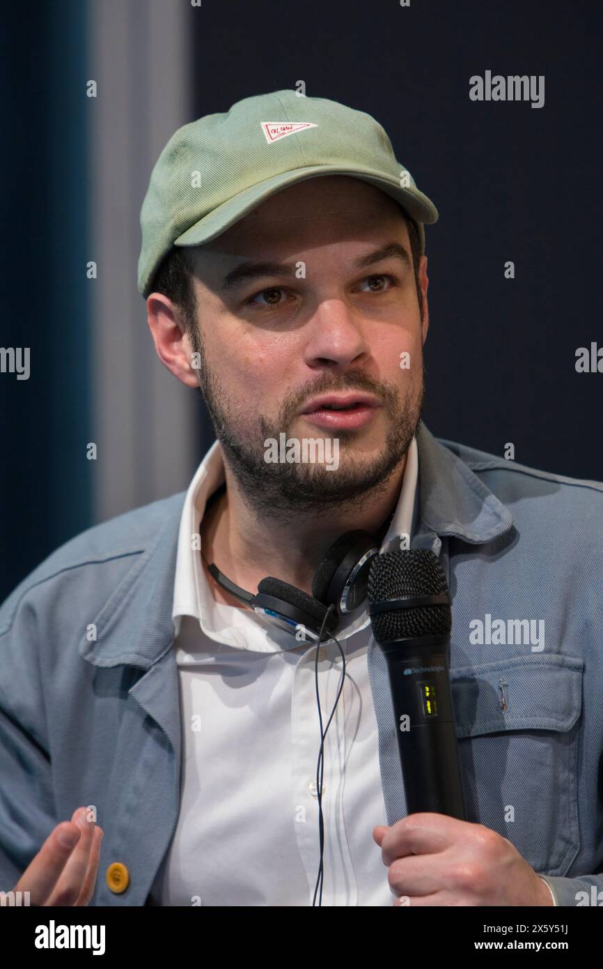 Torino, Italy. 9th May 2024. French-Swiss writer Arthur Dreyfus is ...