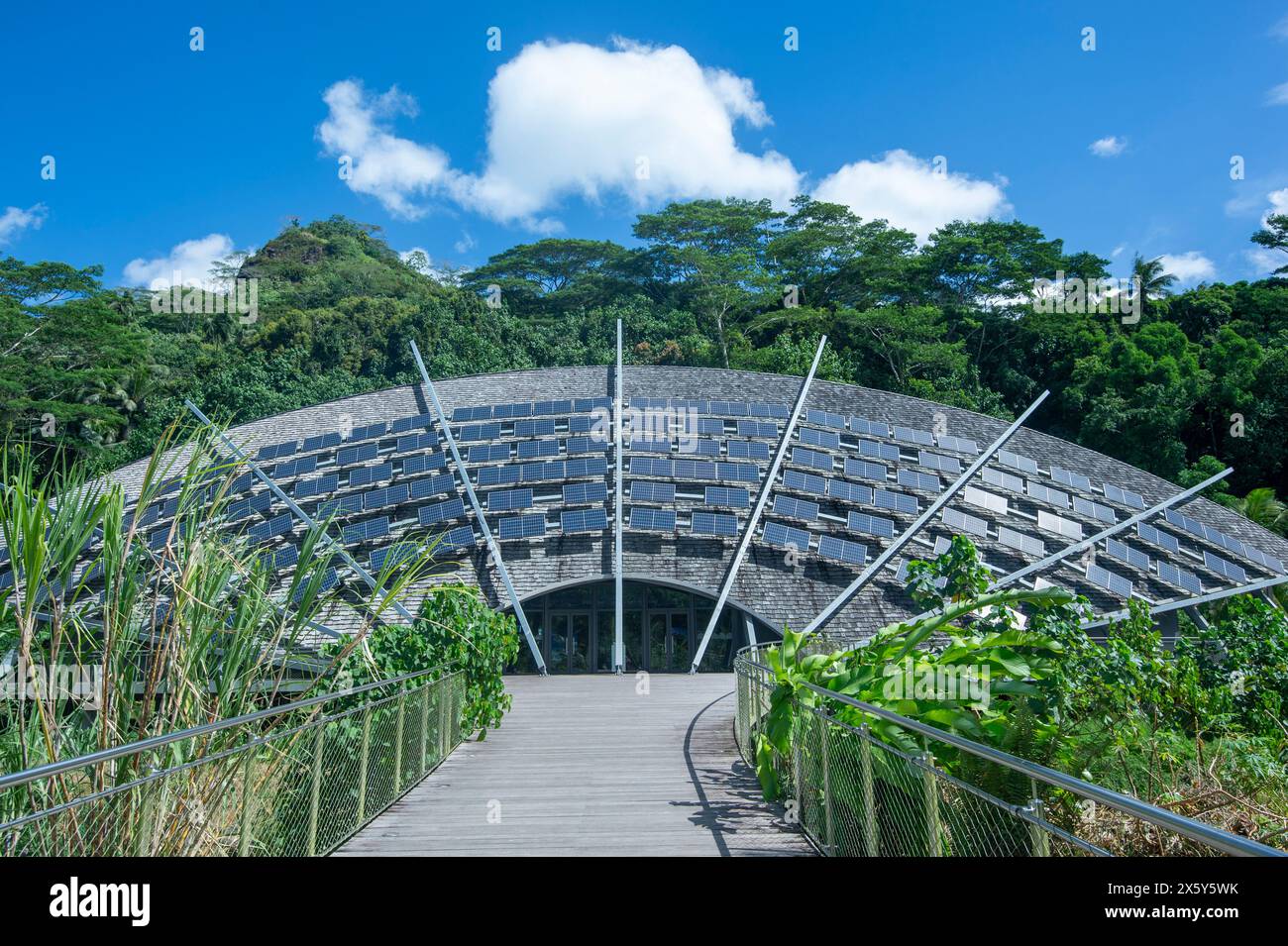 Te Fare Natura, an ecomuseum at Opunohu, Moorea Island, Society Islands ...