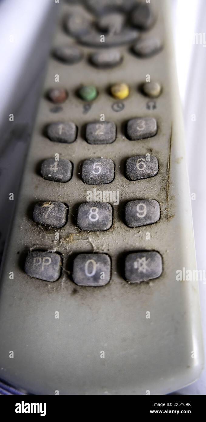 Detail of old television remote control, trash Stock Photo - Alamy