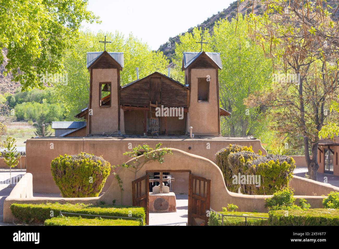 Chimayo, New Mexico - May 6, 2024: A scenic view of Santuario de ...