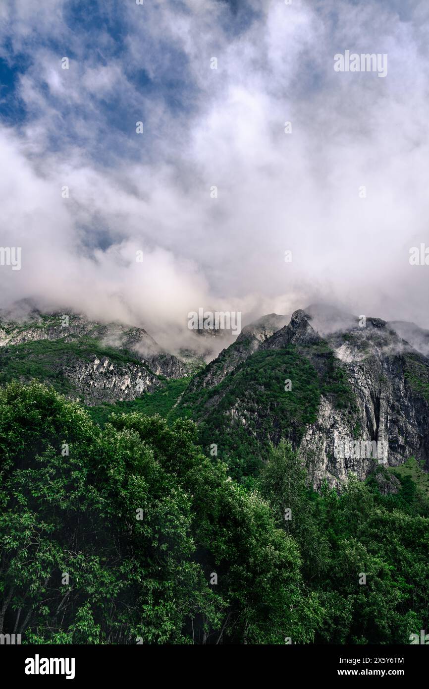 Rugged terrain of the Trollheimen mountain area in central Norway. The ...