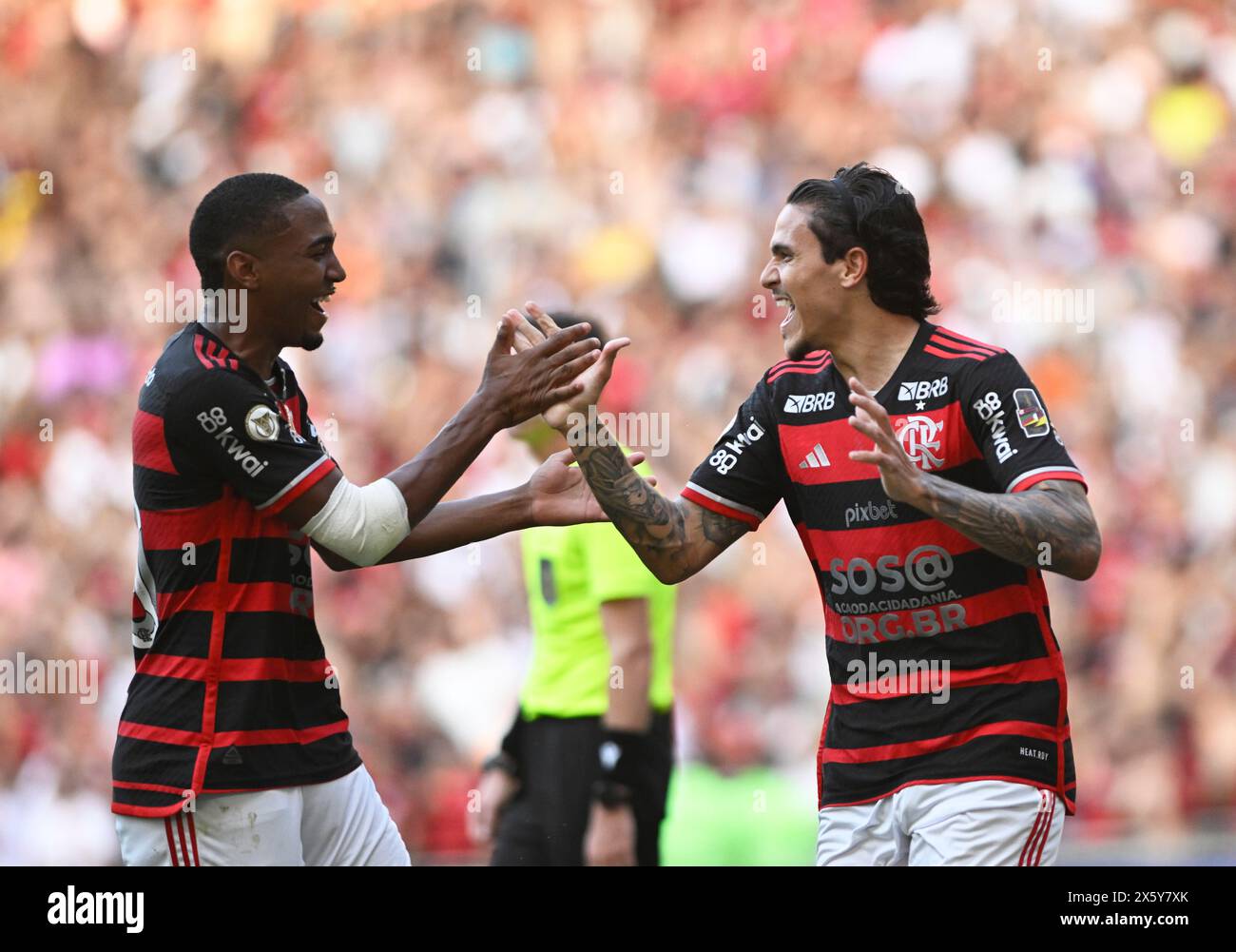Rio de Janeiro, Brazil 11th May 2024: Pedro of Flamengo celebrates ...