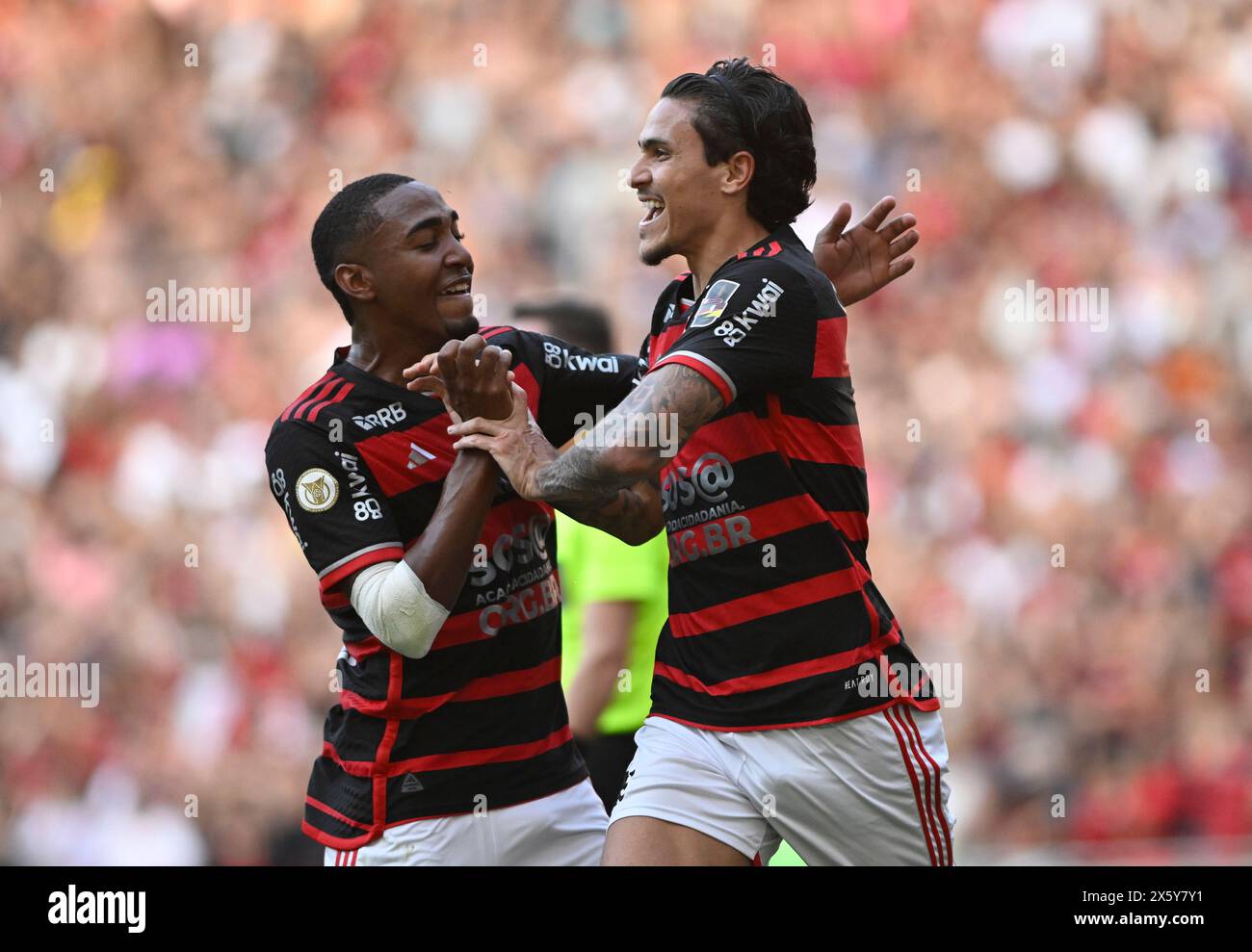 Rio de Janeiro, Brazil 11th May 2024: Pedro of Flamengo celebrates ...