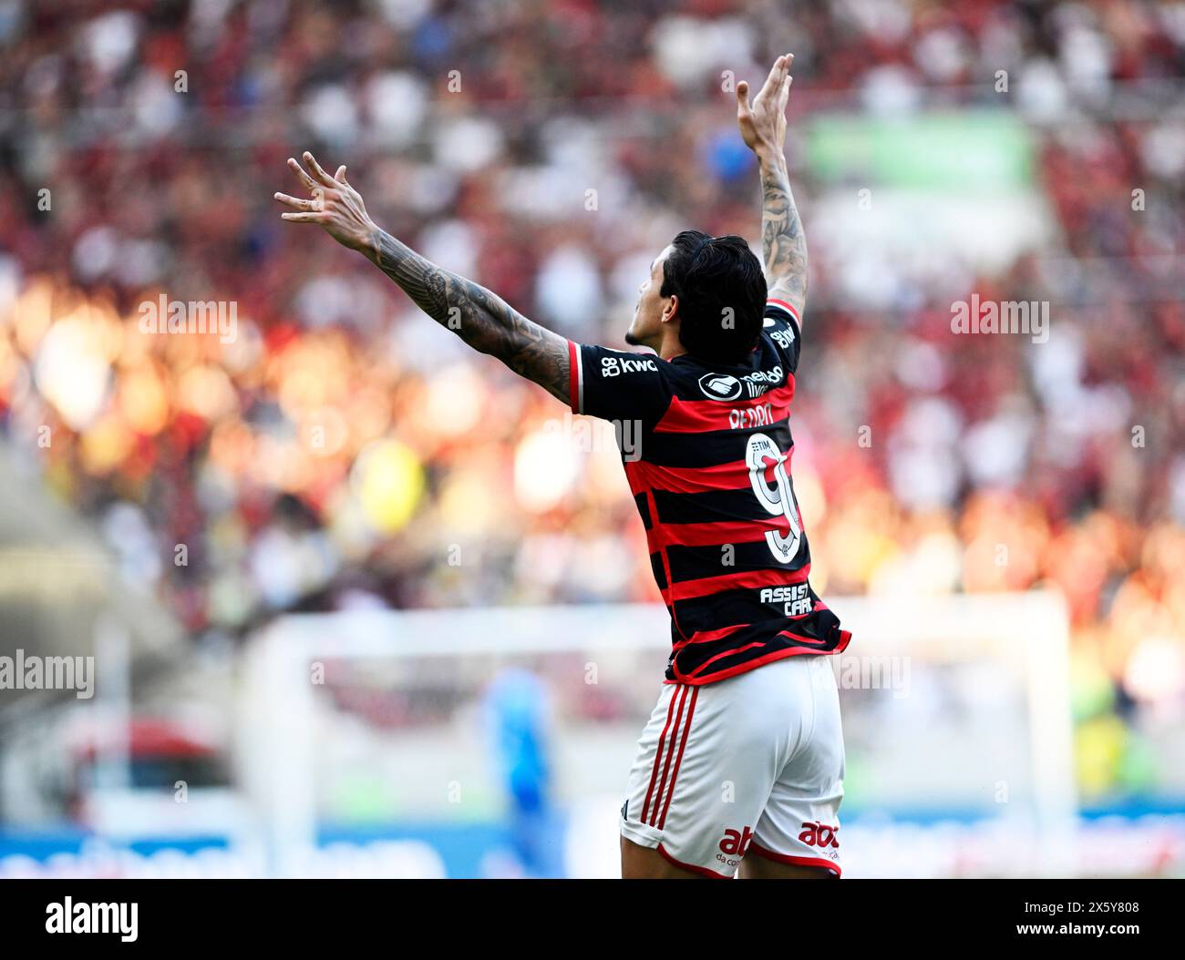 Rio de Janeiro, Brazil 11th May 2024: Pedro of Flamengo celebrates ...