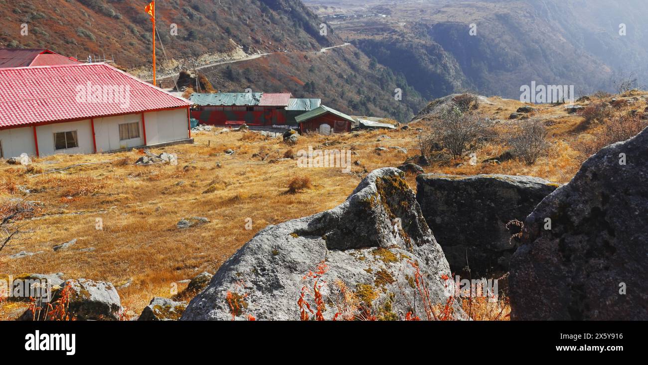 remote mountain village, surrounding forest and wilderness, beautiful ...
