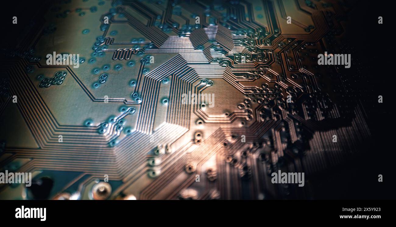 Technology background with circuit board. Electronic computer hardware ...