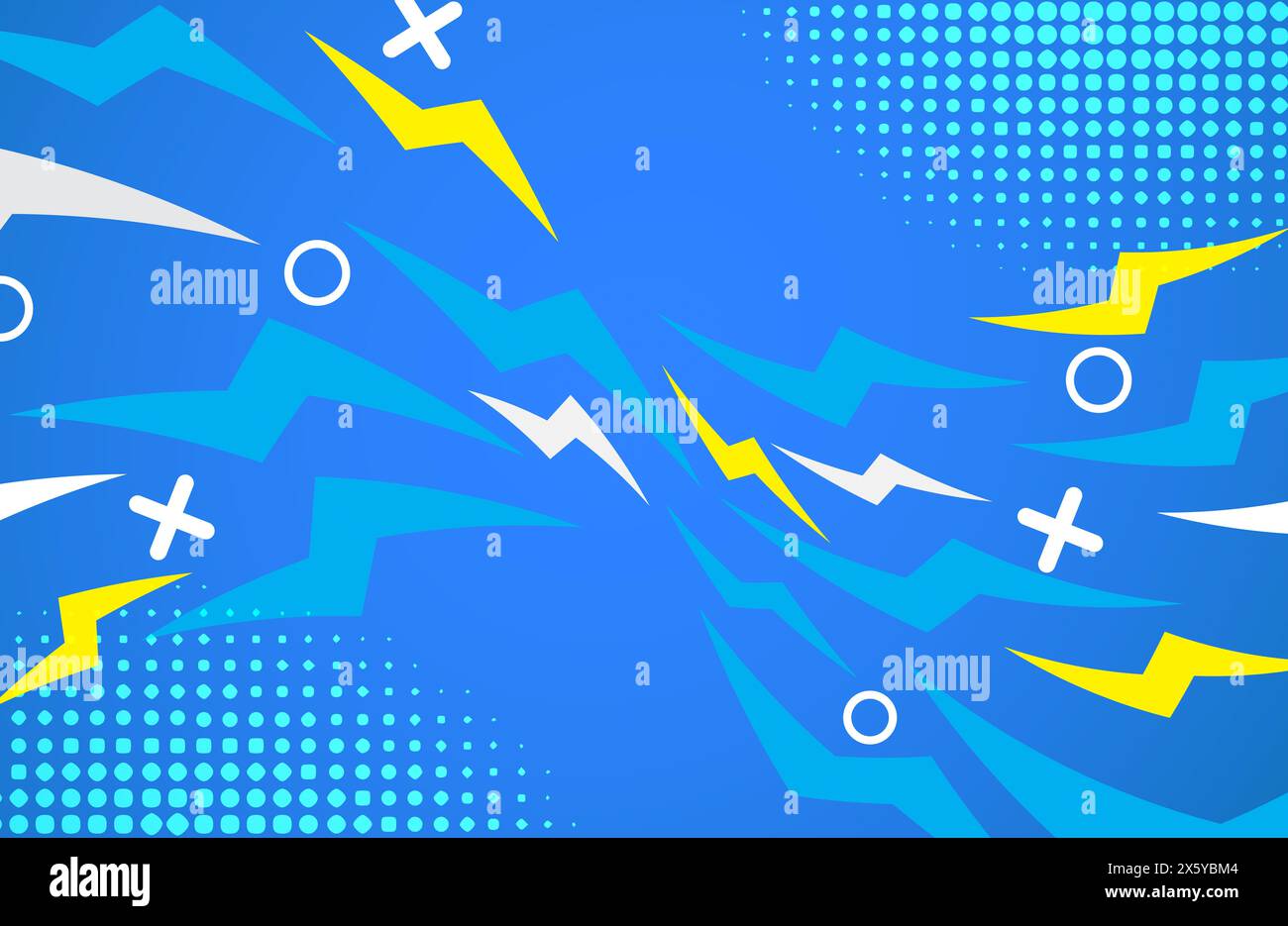 Lightning Bolt gaming blue Background Stock Photo - Alamy