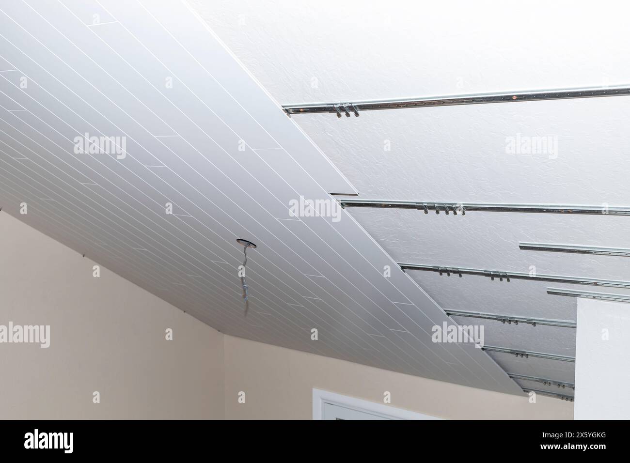 Sloped ceiling house construction, Remodeling of Vaulted Raised Ceiling ...