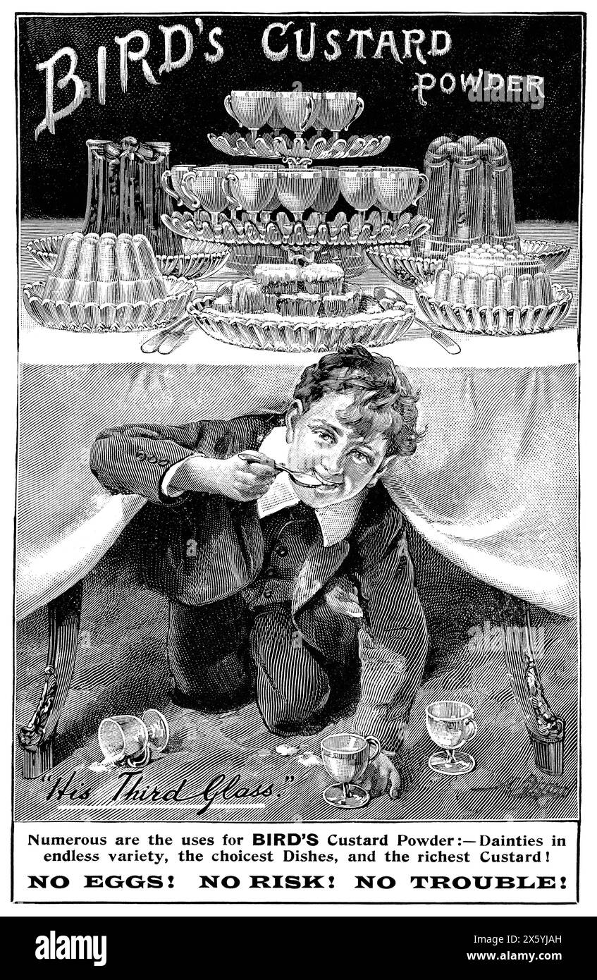 1902 British advertisement for Bird's Custard Powder Stock Photo - Alamy