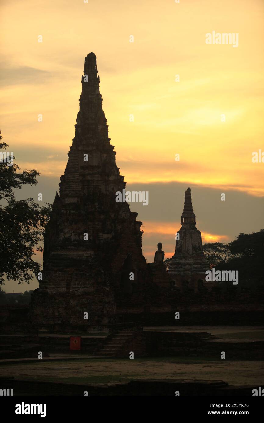 Historical and religious architecture of Thailand. ruins of old Siam ...