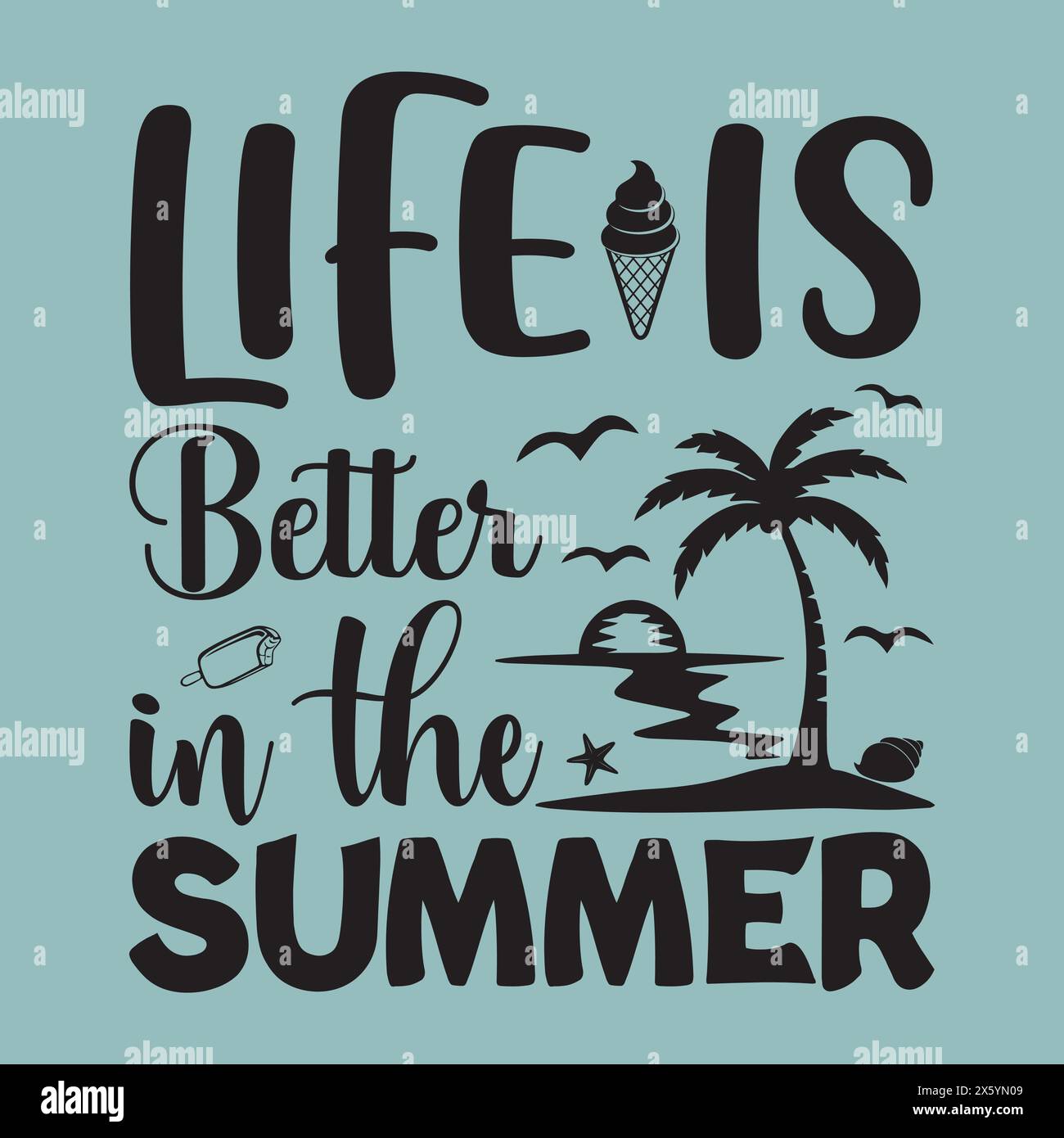 Summer Quotes SVG Design Typography T-Shirt Lettering Concept Stock ...