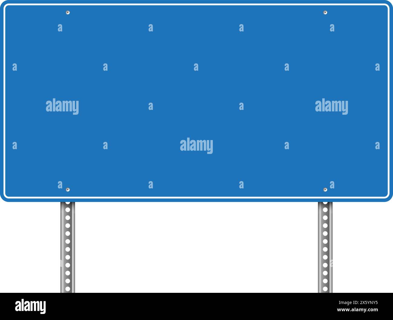 Blank Blue Road Sign mock up. Vector illustration Stock Vector Image ...