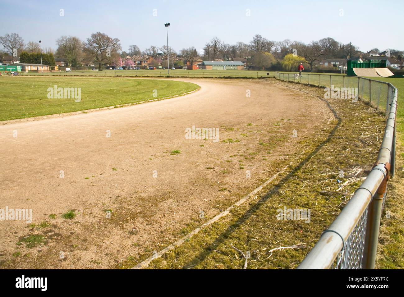 old running track at hurst green in east sussex Stock Photo - Alamy