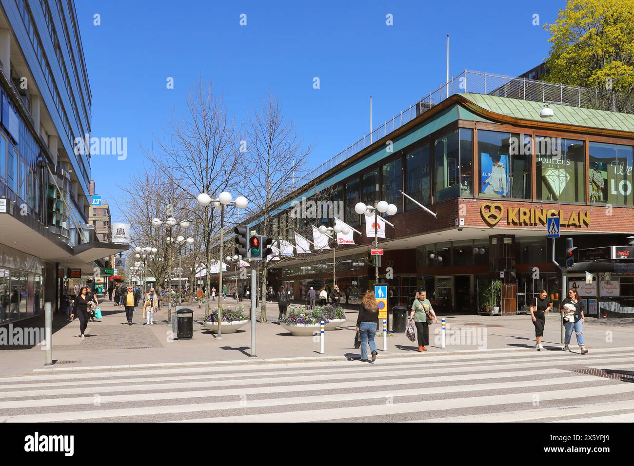 Sodertalje, Sweden - May 11, 2024: View of the pedestrian only ...