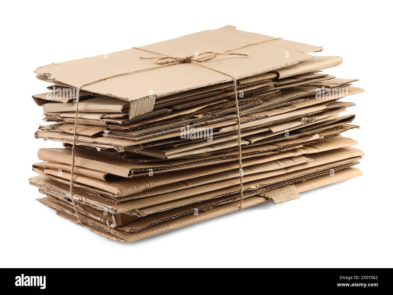 Stack of cardboard pieces isolated on white Stock Photo - Alamy