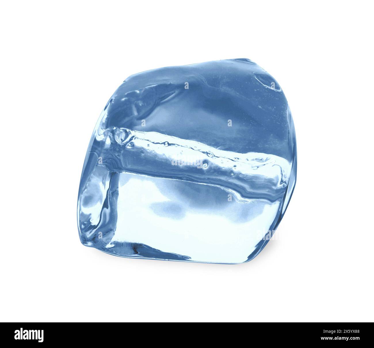 One piece of clear ice isolated on white Stock Photo - Alamy