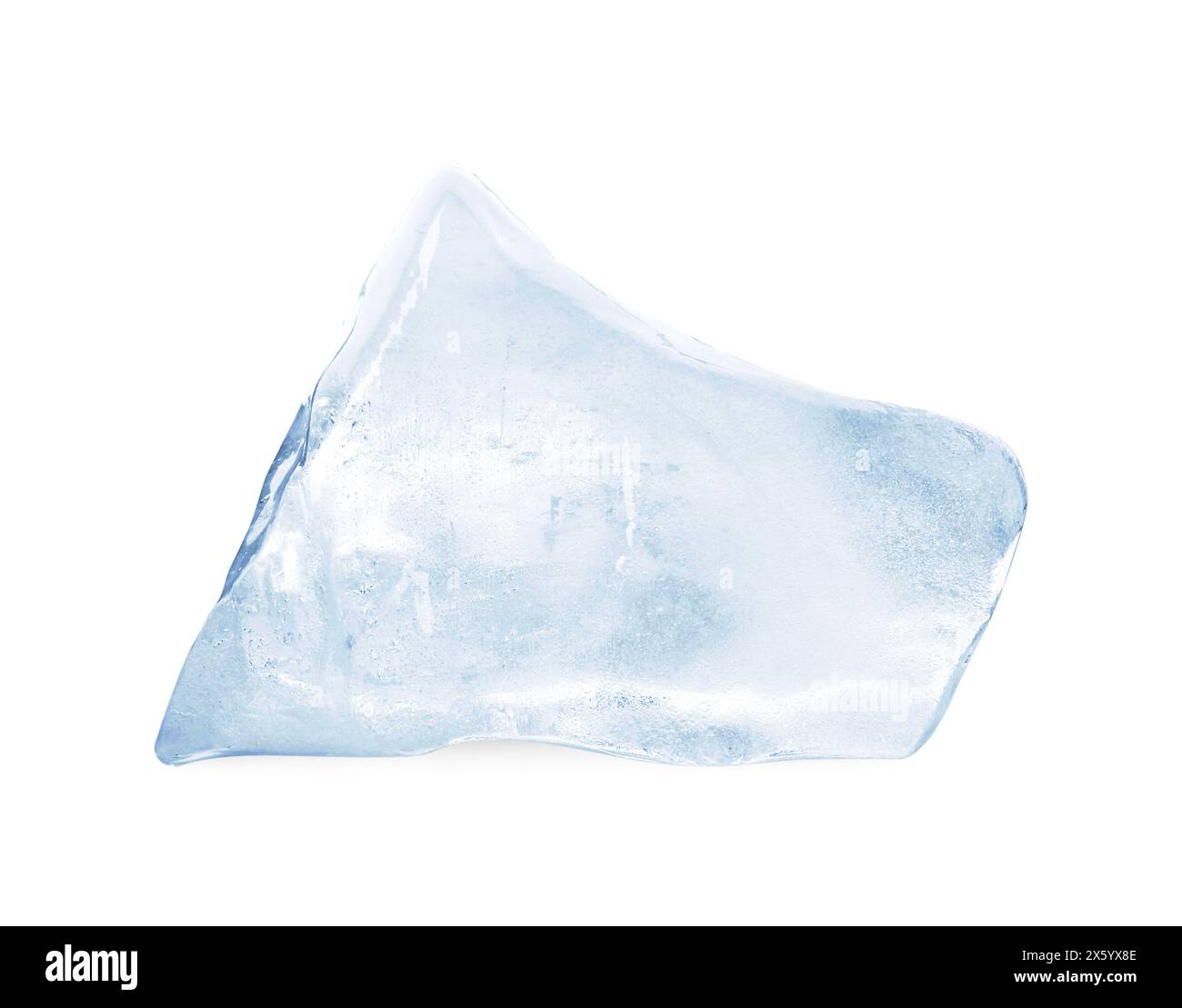 One piece of clear ice isolated on white Stock Photo - Alamy