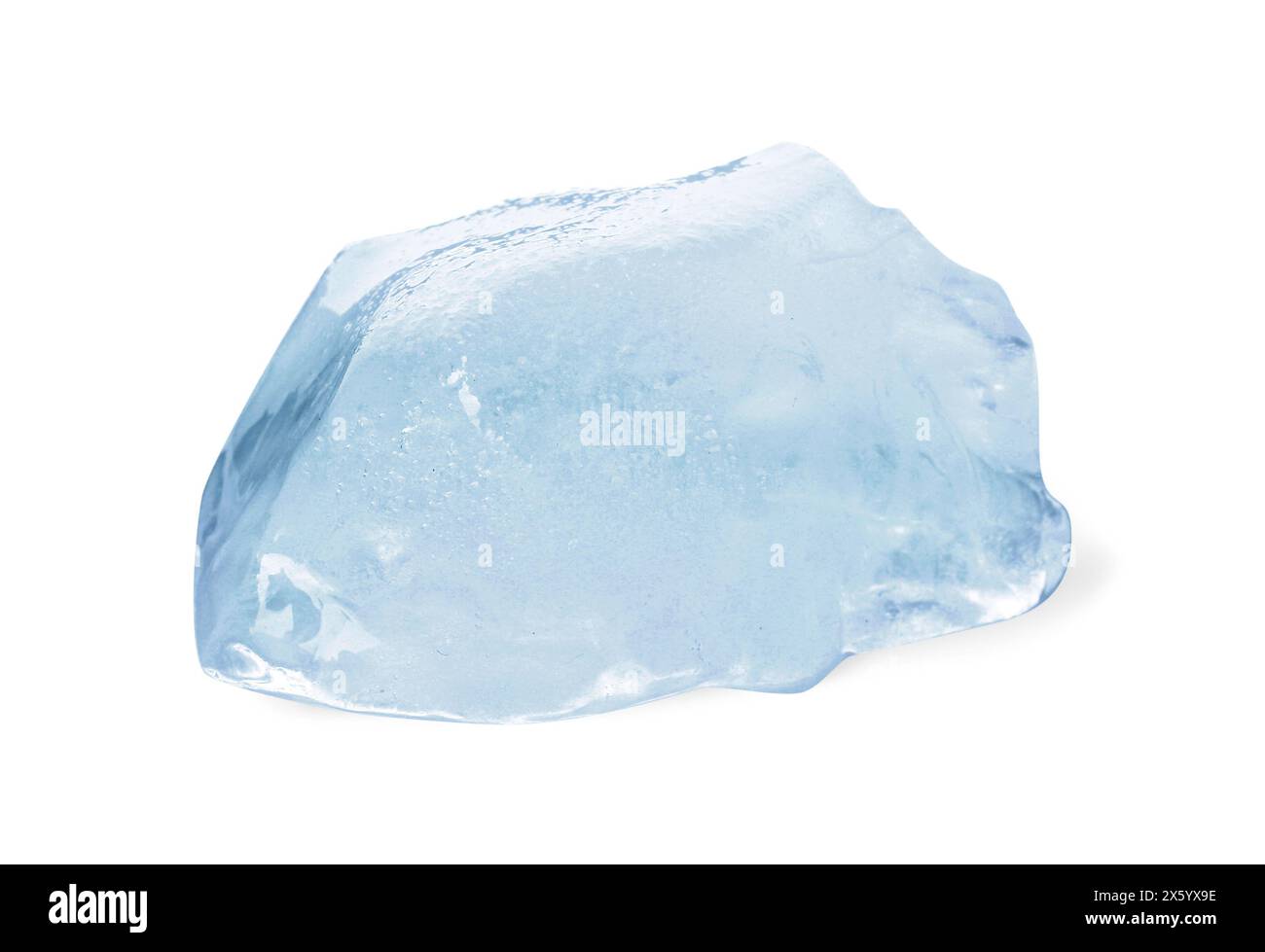One piece of clear ice isolated on white Stock Photo - Alamy