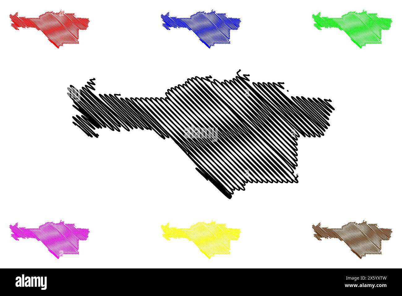 Division No. 14 (Canada, Alberta Province, North America) map vector ...
