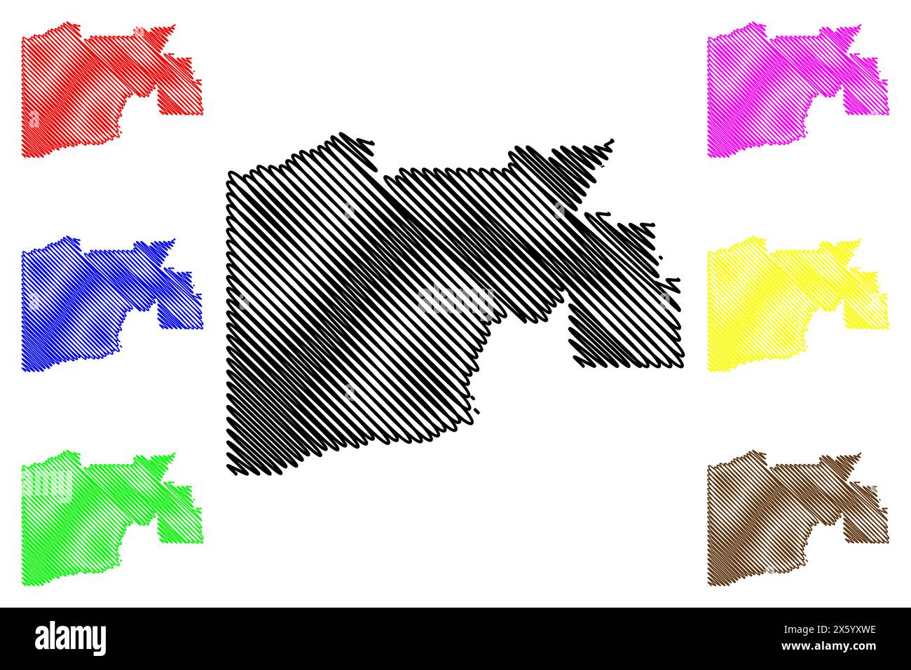 Division No. 19 (Canada, Alberta Province, North America) map vector ...