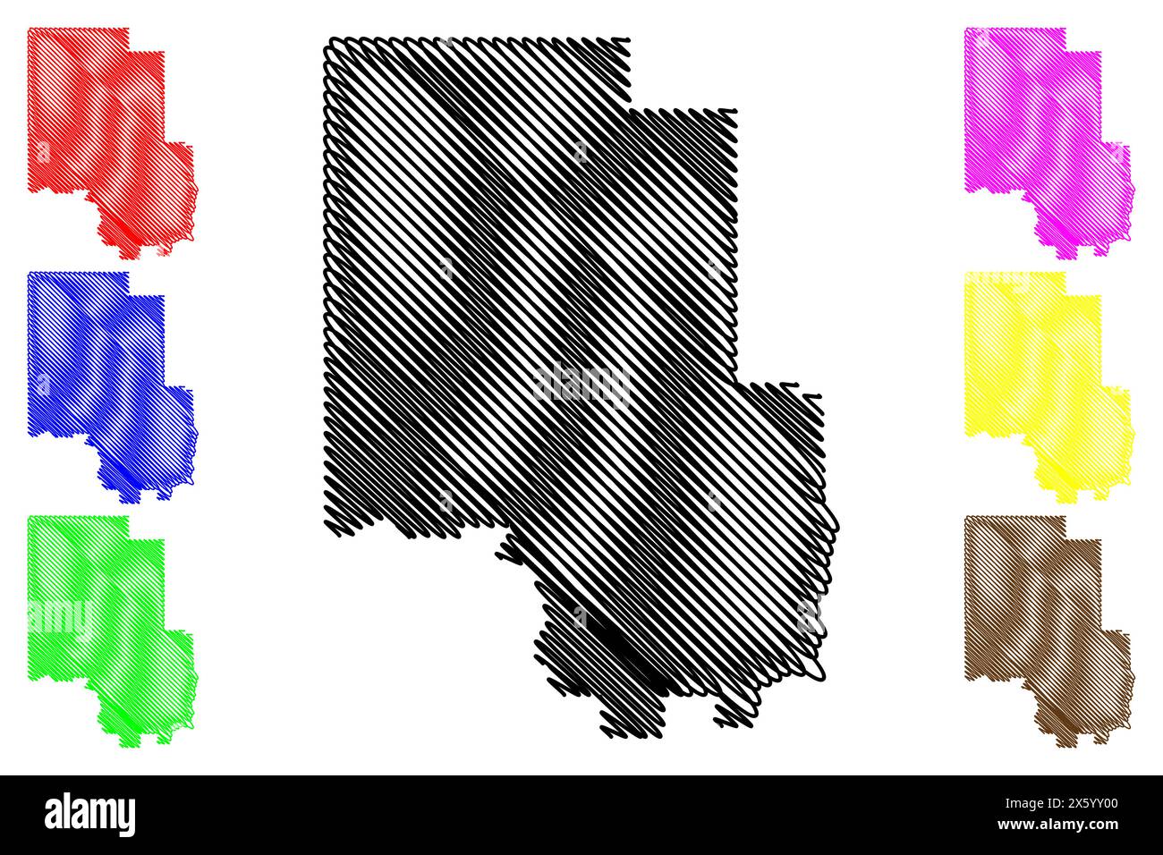 Division No. 17 (Canada, Alberta Province, North America) map vector ...