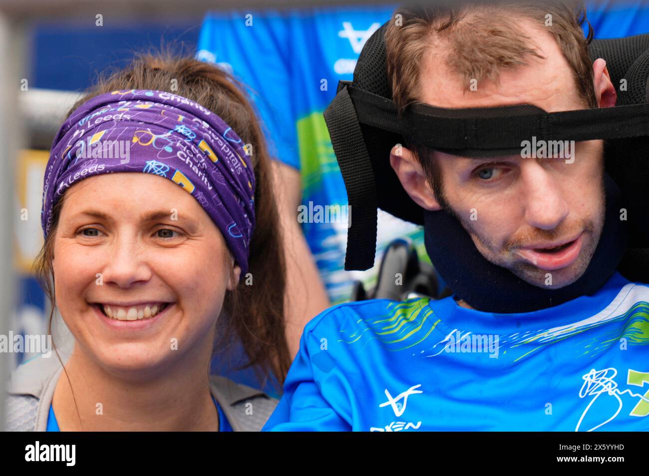 Rob Burrow with his wife Lindsey Burrow before the Rob Burrow Leeds ...