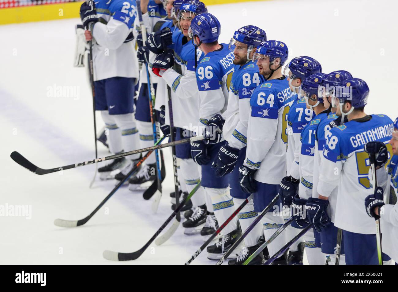 Ostrava, Czech Republic. 11th May, 2024. Players of Kazakhstan after ...