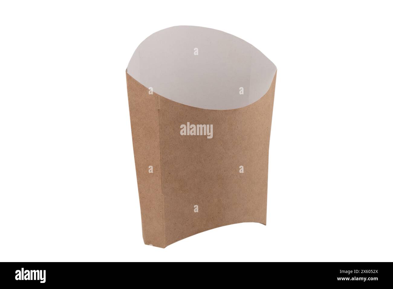 Blank paper cardboard fry box isolated on white background. Empty ...