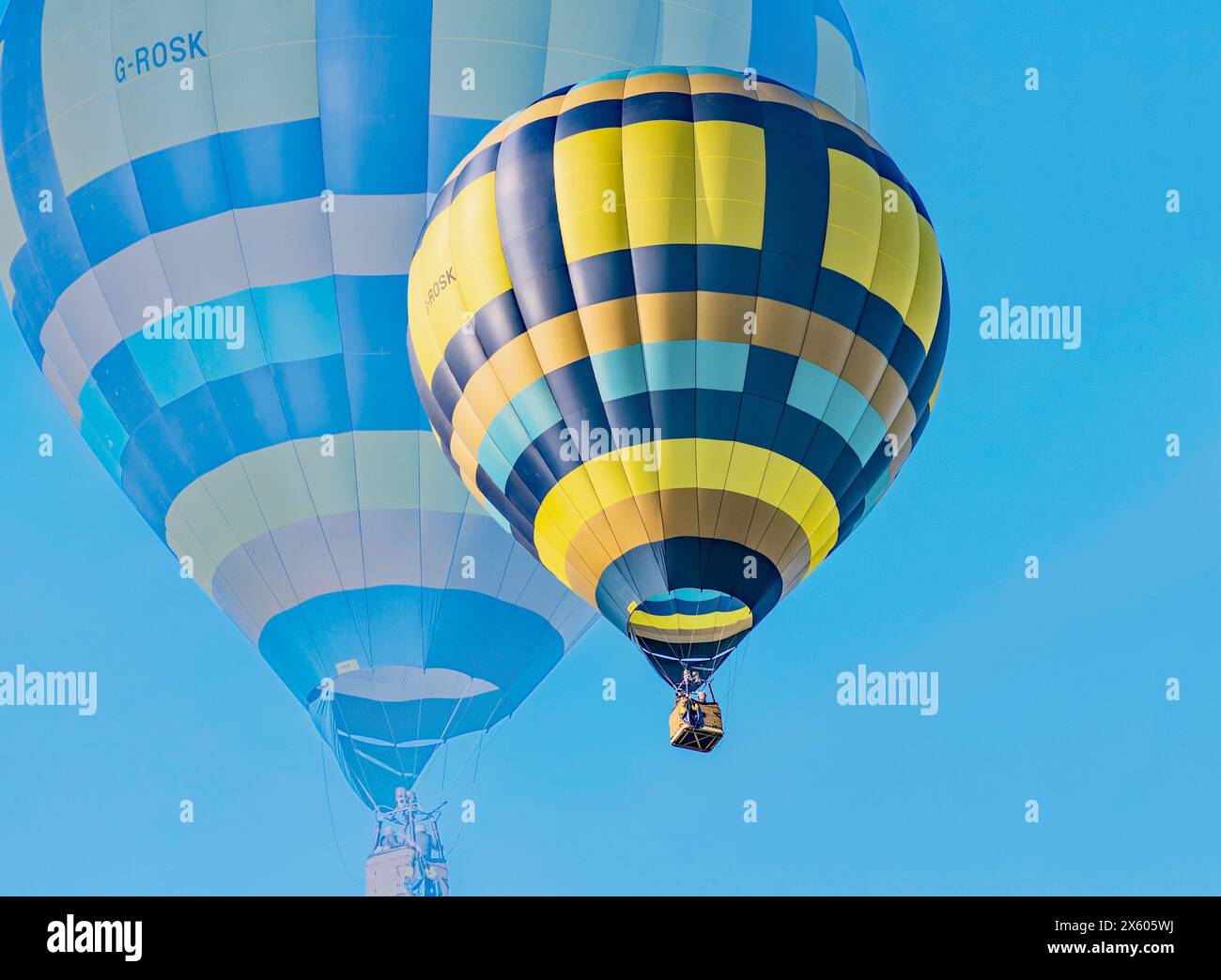Hot Air balloon passing over Long Preston 11th May 2024.Yorkshire Dales ...