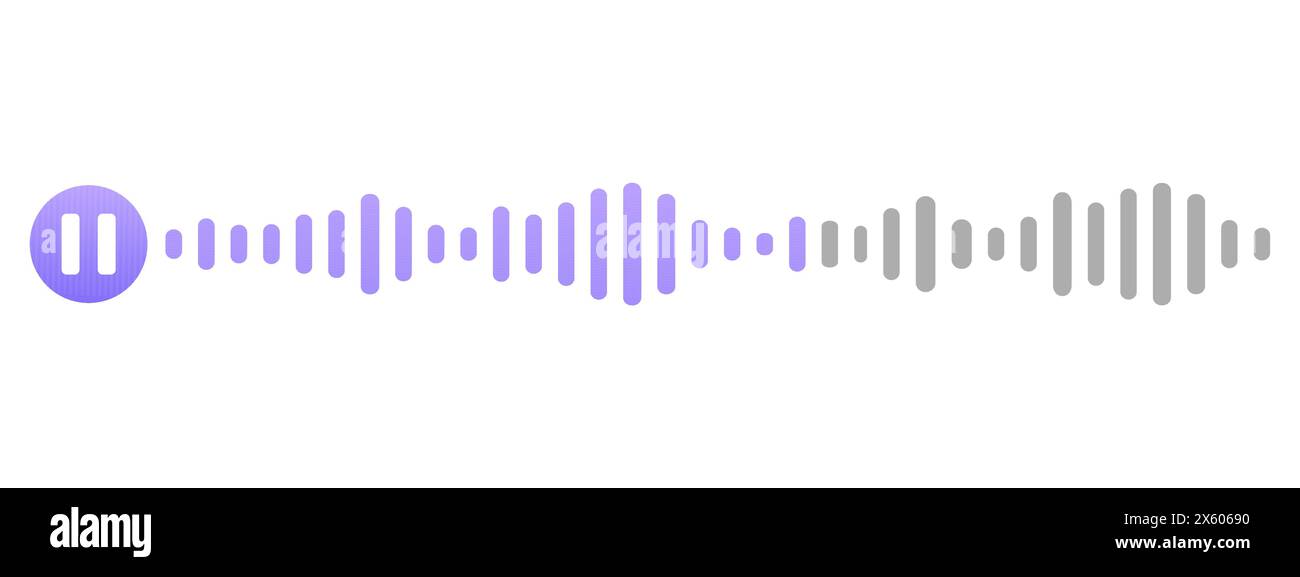 Sound record wave, talk, voice chat, phone app screen, audio player ...