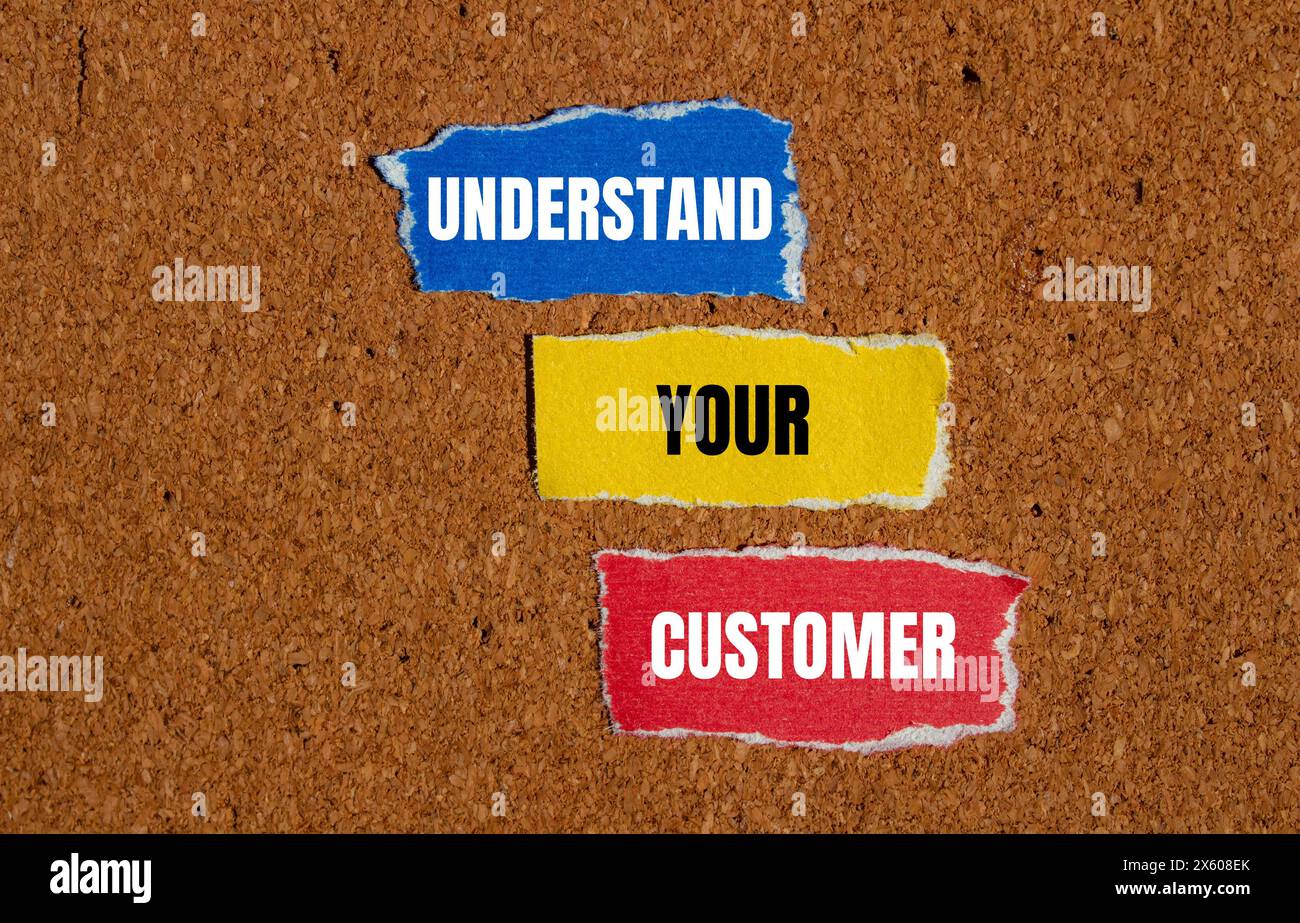 Understand your customer words written on ripped paper pieces with ...