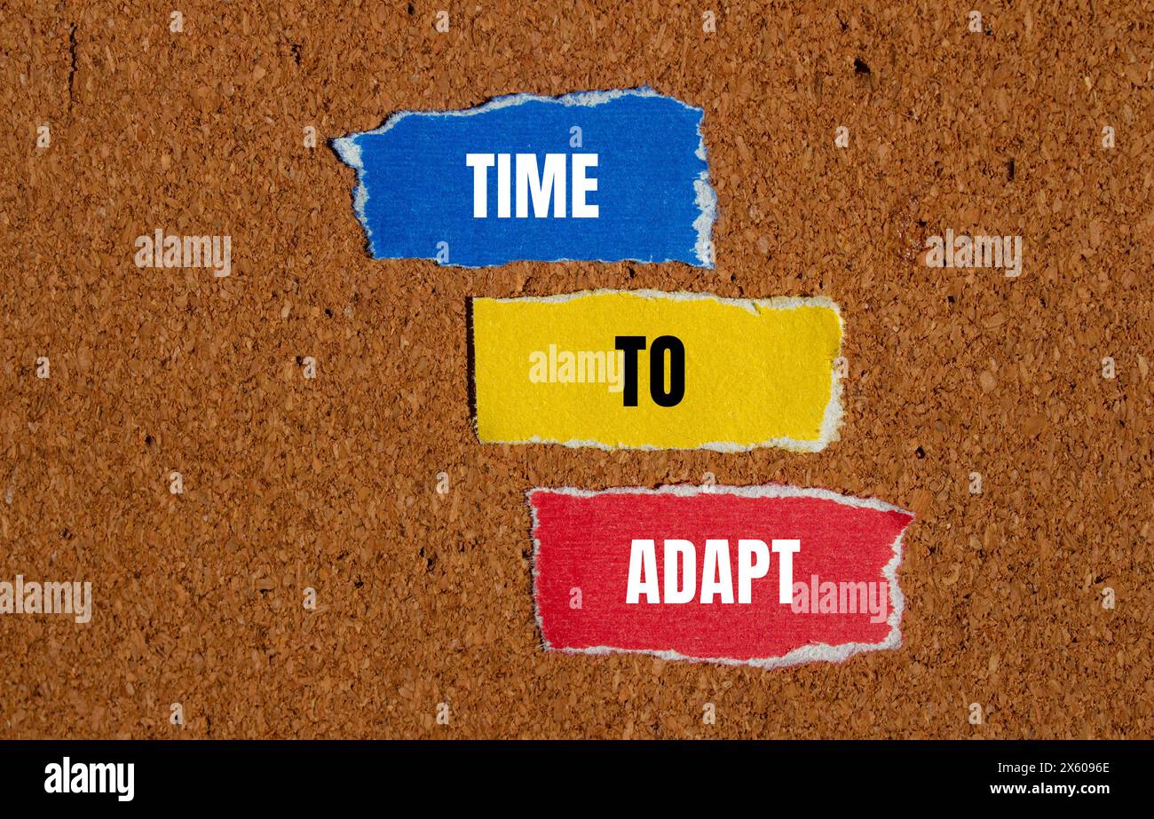 Time to adapt words written on ripped paper pieces with brown ...